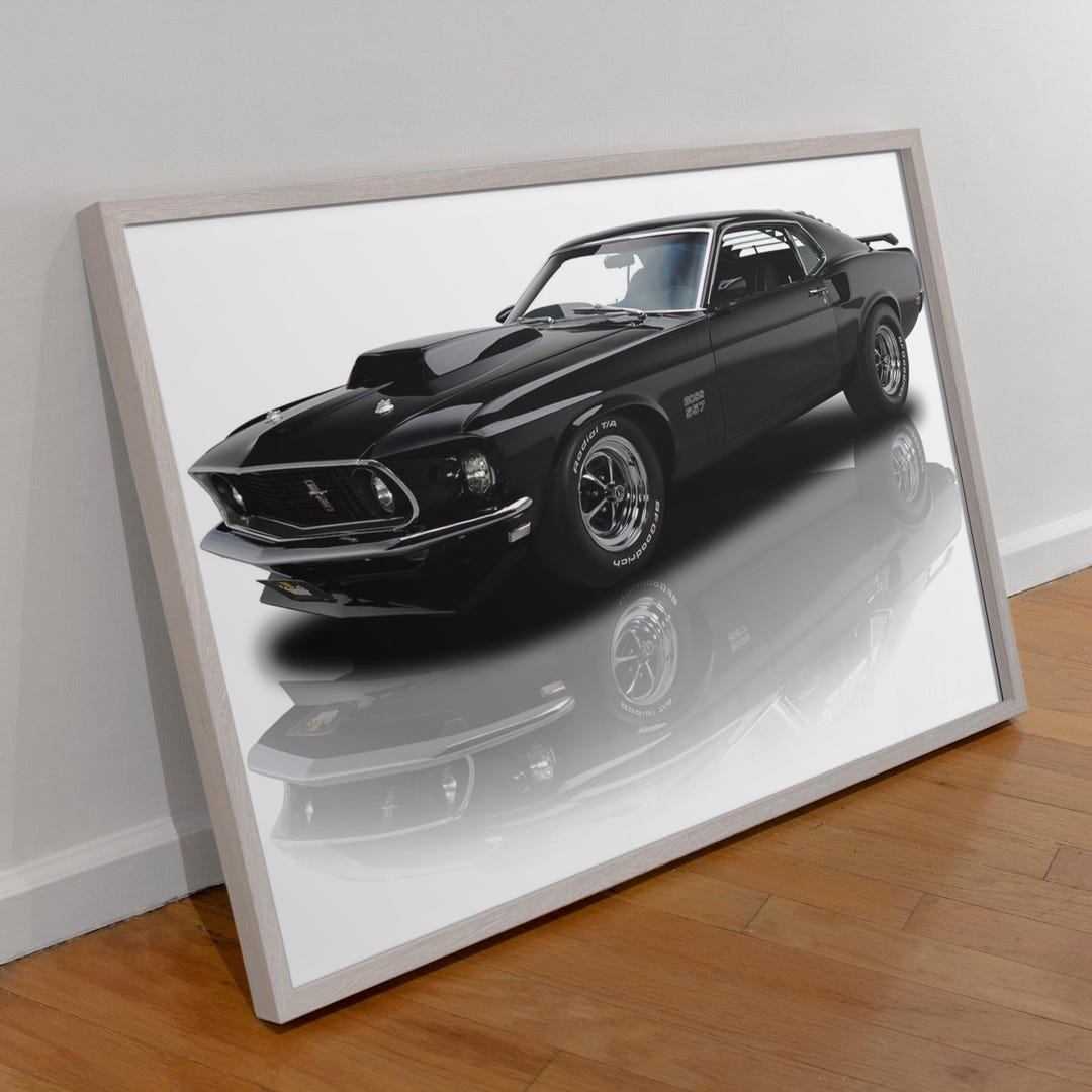 Ford Mustang Boss 557 - 1969 Canvas Wall Art, Classic Mustang Sport Car ...