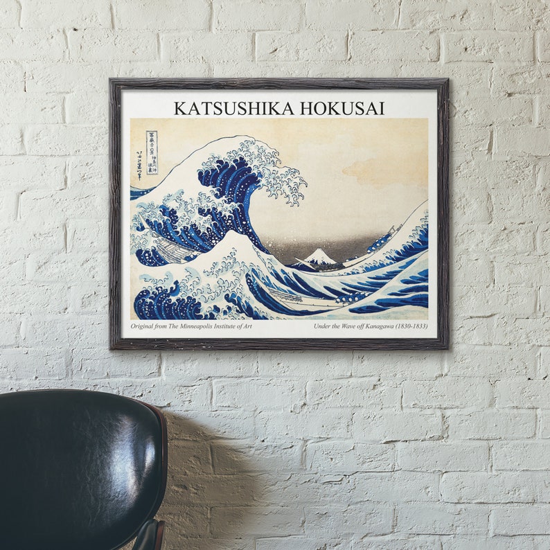Hokusai Wave Poster, Japanese Art Print - Etsy