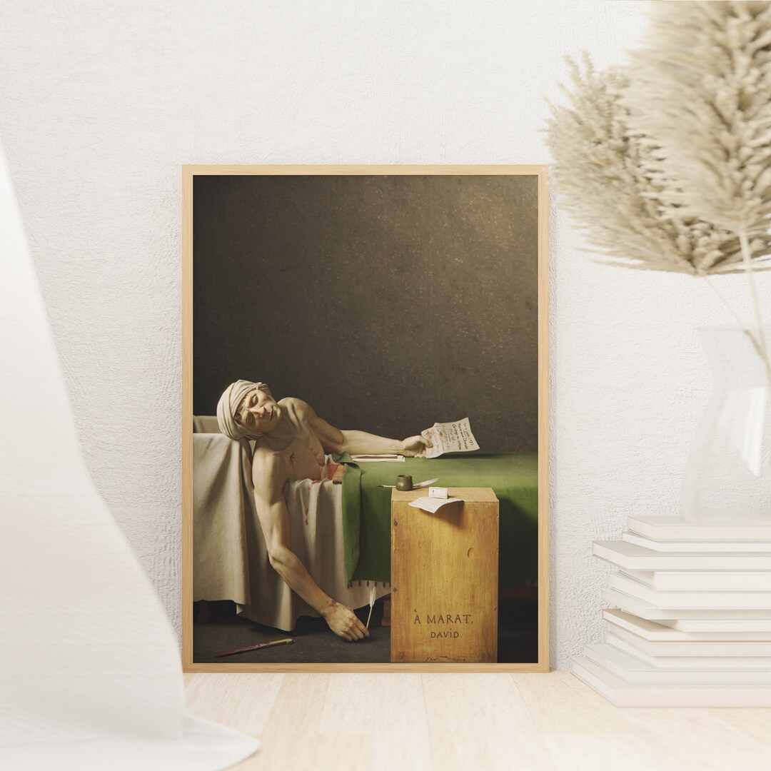 The Death of Marat Jacques-louis David Painting Classic Poster, Classic ...