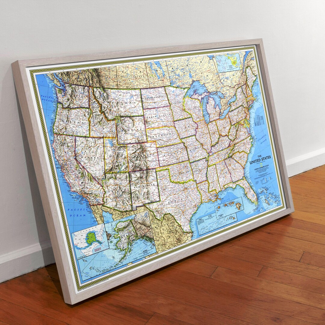 National Geographic Americas Federal Lands Map: Art Quality Print - Etsy