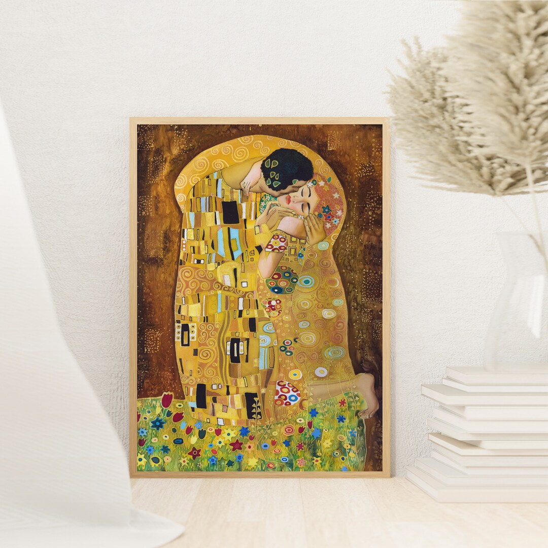 Gustav Klimt the Kiss Poster Print, the Kiss by Gustav Klimt Wall Art ...