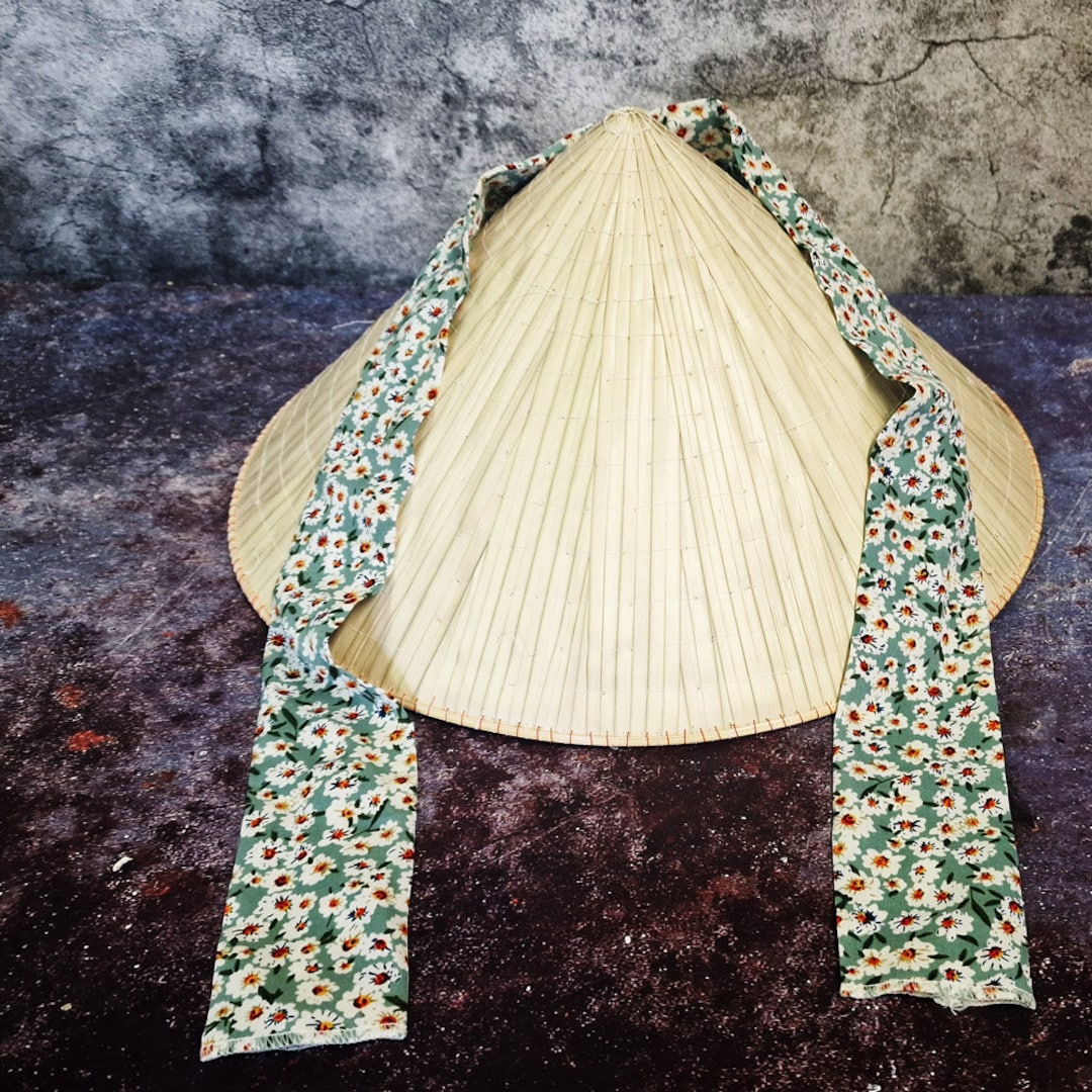 Vietnamese Conical Hat With Cloth, Non La, Rice Hat, Headdress - Etsy