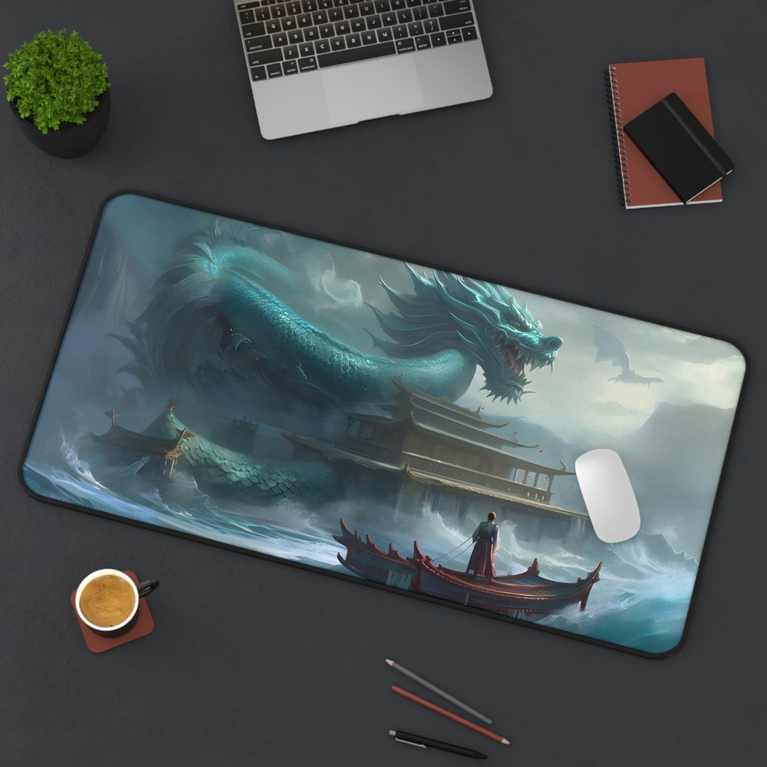 Mousepad XXL Chinese Dragon Desk Mat Large Gaming Mouse Pad - Etsy