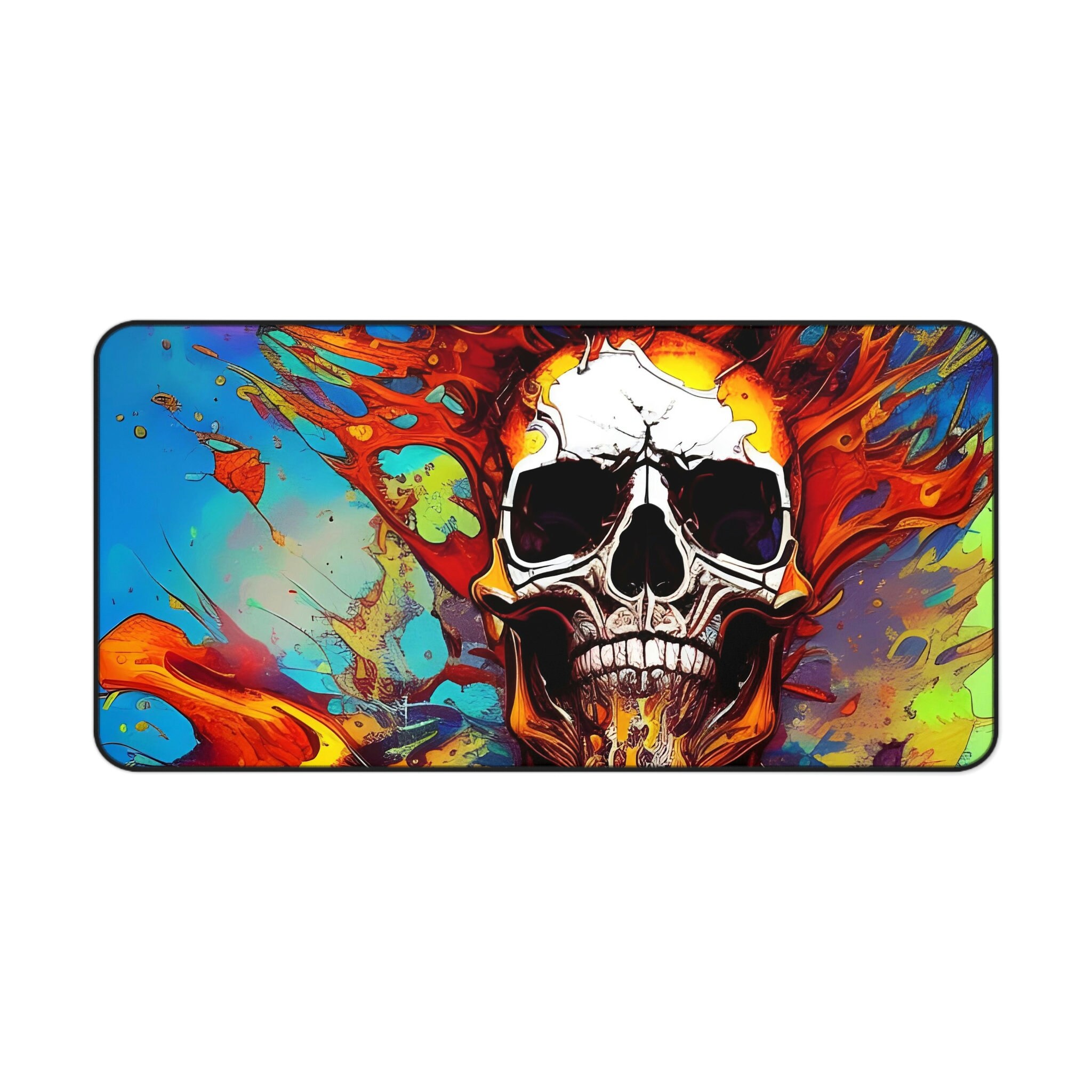 Crazy Skull Desk Mat, Gaming Designed & Sold By Lethal Arlyn
