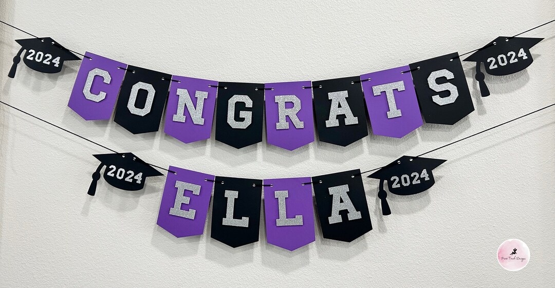 Congrats Grad 2025 Banner. Graduation Banner. Grad Banner Personalized ...