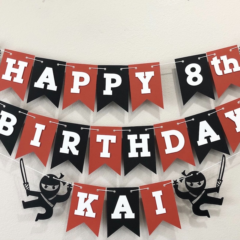 Ninja Birthday Banner - Etsy