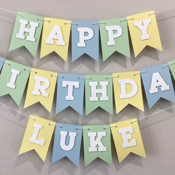 Boy Birthday Banner - Etsy