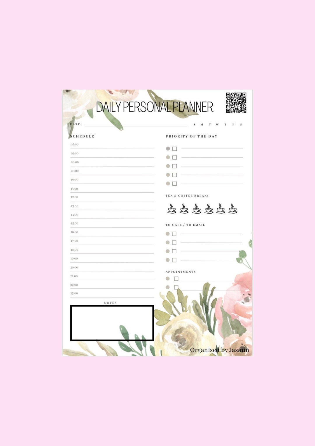 Digital Daily Planner, Instant Downloadable Planner , Digital to Do ...