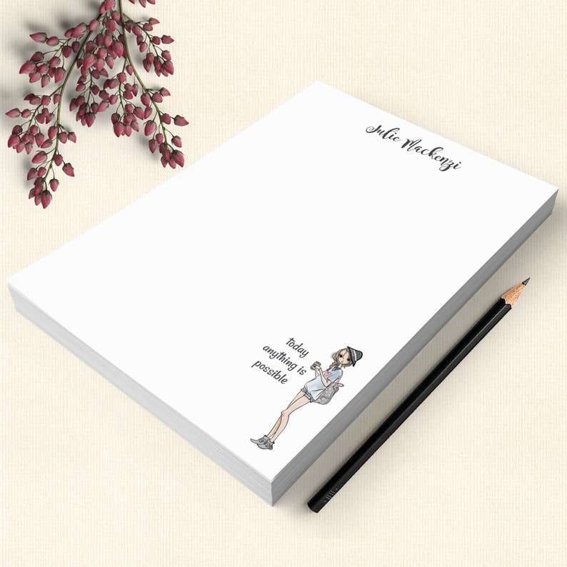 Paper Amazing Gift for Her Personalized Name Notepad with Character ...