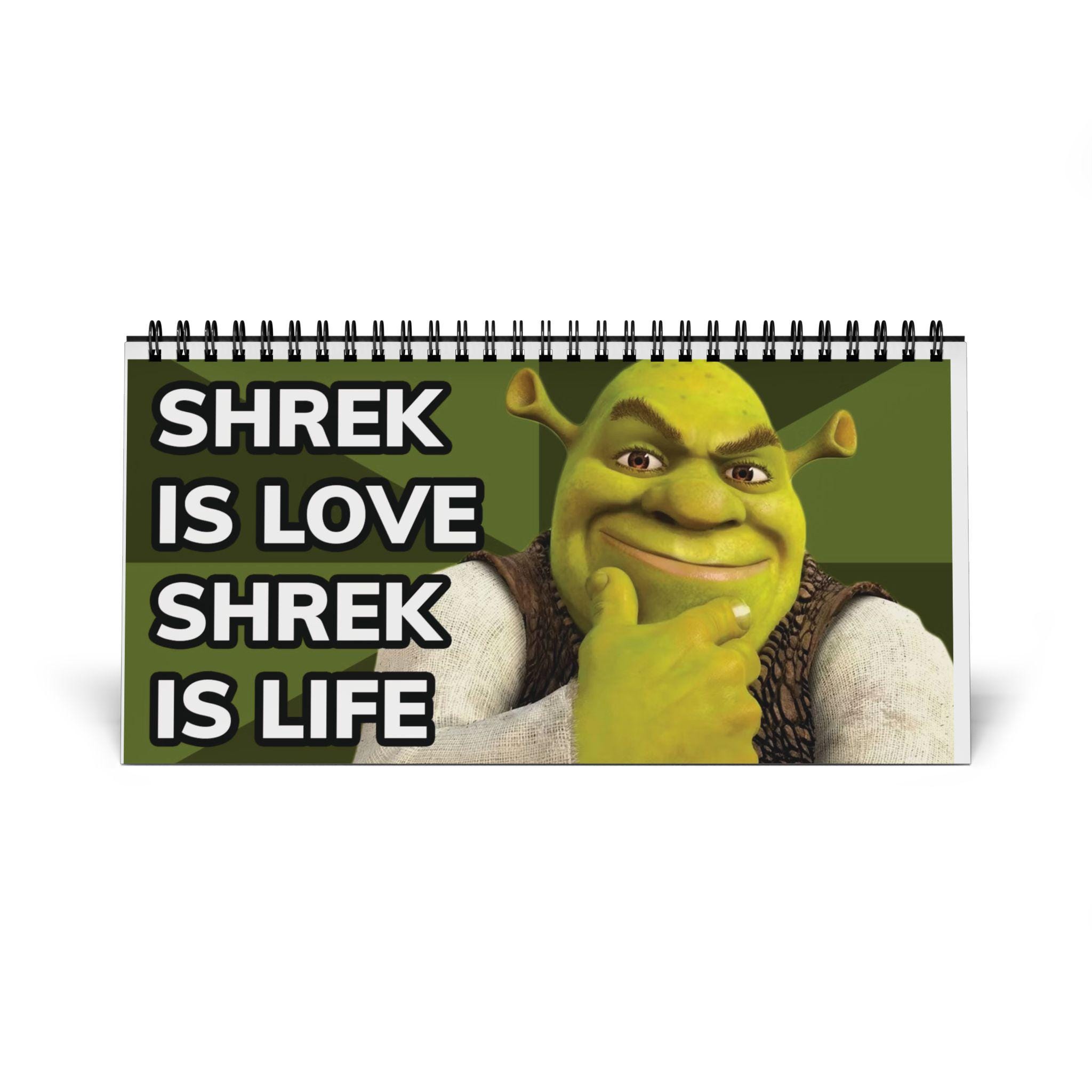 Desktop Calendar Shrek Theme Wall Decor, 2025 Planner, Office Gift ...