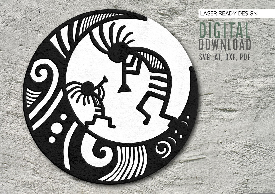 Kokopelli Tribal Wall Art Digital Download Vector File. LASER CUT FILES ...