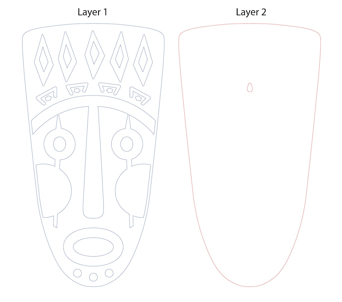 African Tribal Mask Wall Art Digital Download Vector File. LASER CUT ...