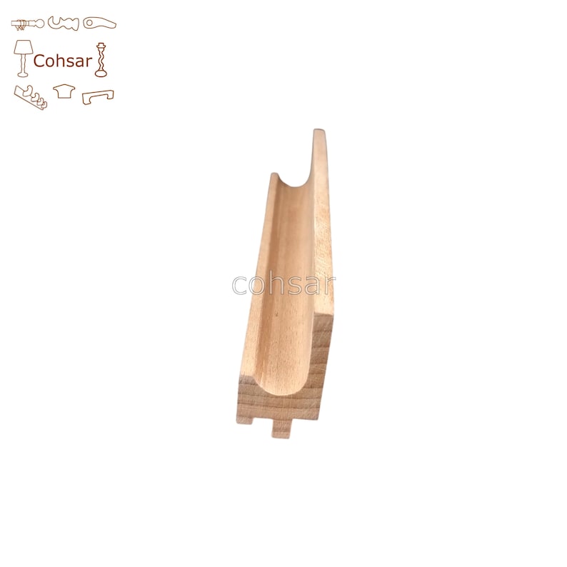 Natural Wooden Profile Handles, Long Door Pulls, Available in Custom ...