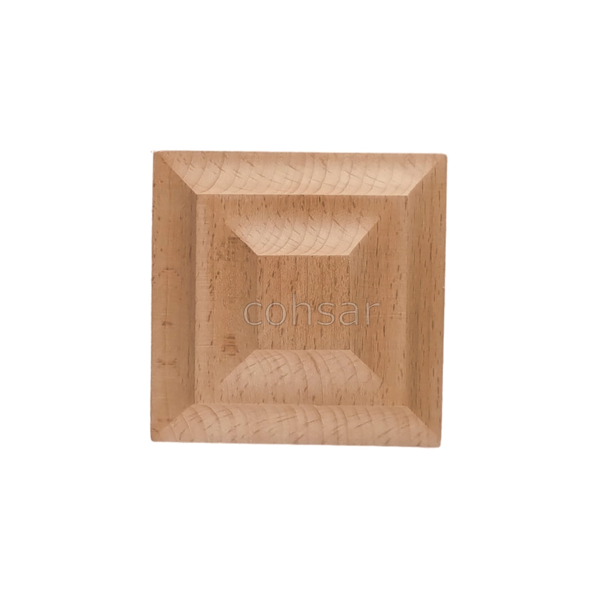 Square Poles Wooden Curtain Rod Finials Drapery Side Knobs - Etsy UK