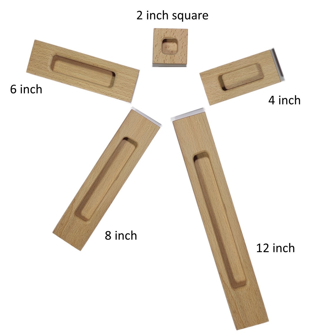 Beech Wood Recessed Door Handle: Modern Minimalist Drawer Pull - Etsy