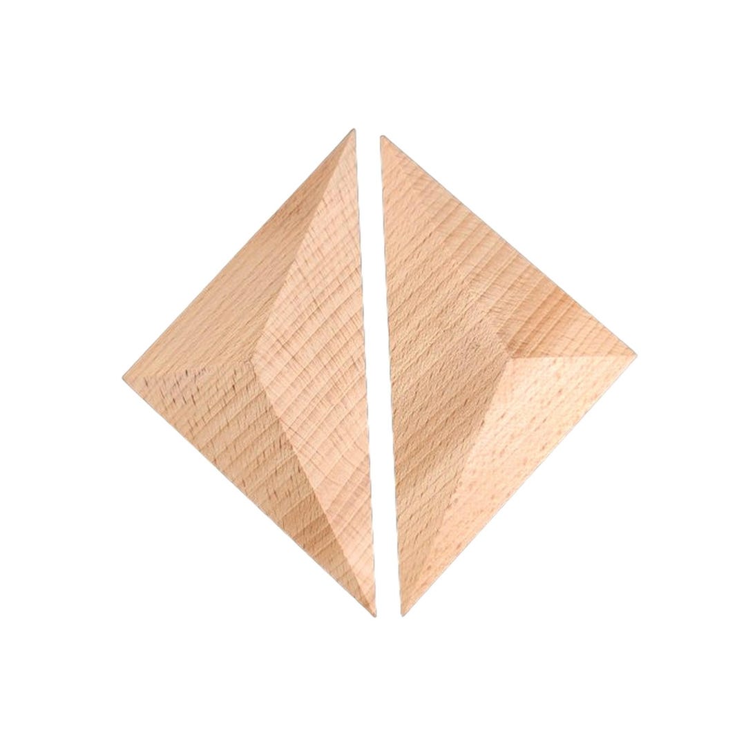 Handmade Beech Wood Triangle Drawer Knob: Modern Cabinet Pull - Etsy