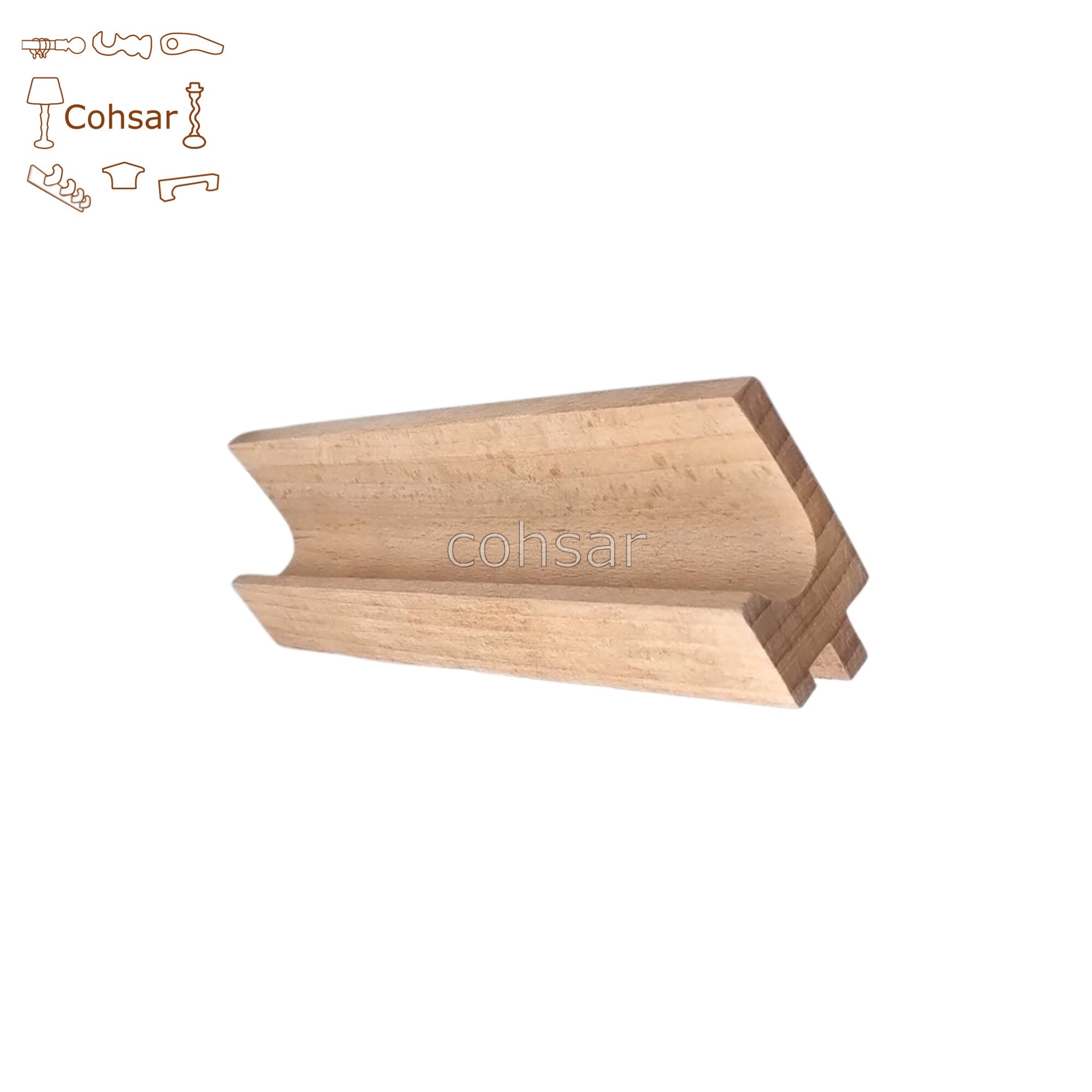 Natural Wooden Profile Handles, Long Door Pulls, Custom Length Wood ...