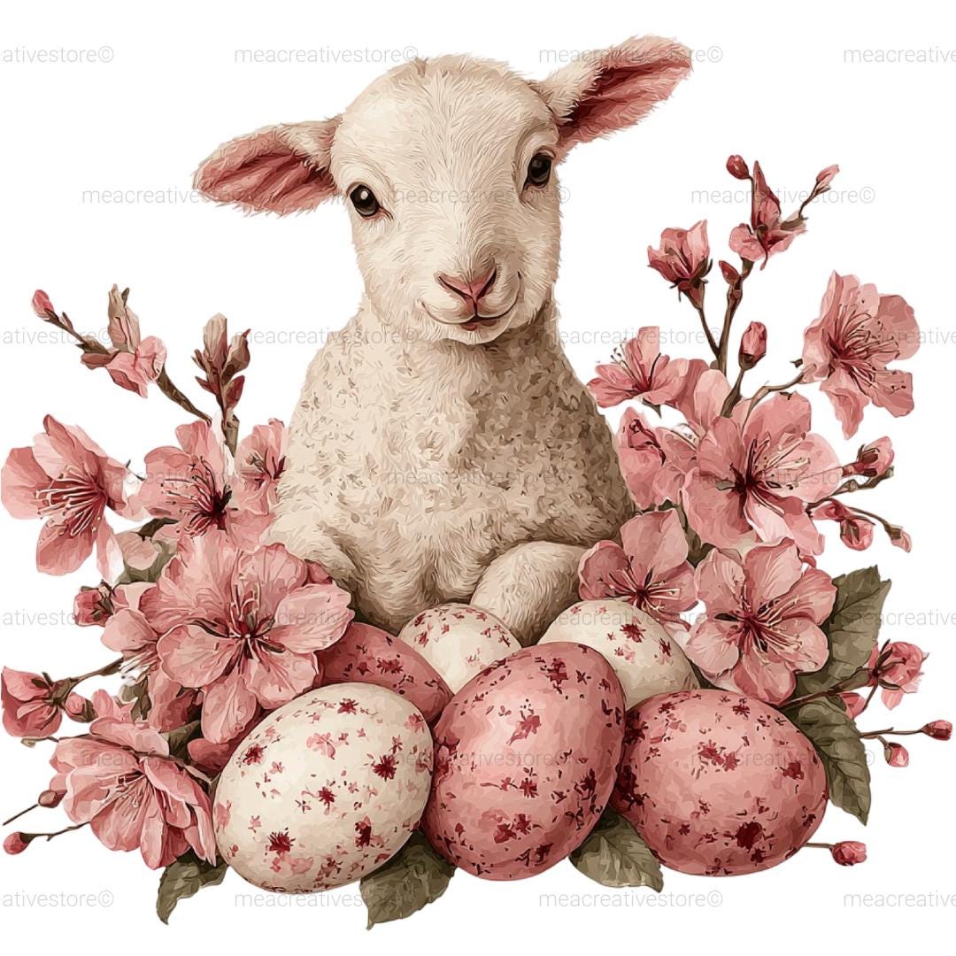 Pink Easter Clipart Bundle – 35 PNG Digital Downloads for Scrapbooking ...