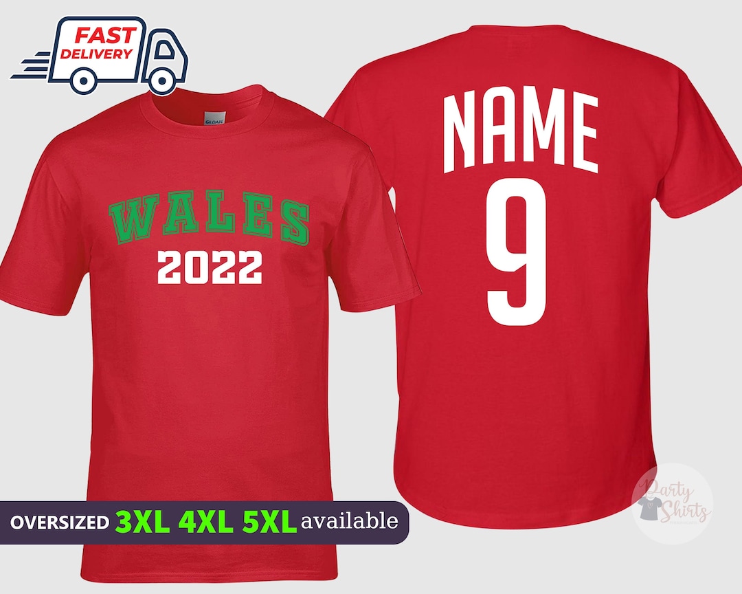 Wales Football Shirt 2022, Wales Flag Red Tshirt for Men Women, Qatar ...