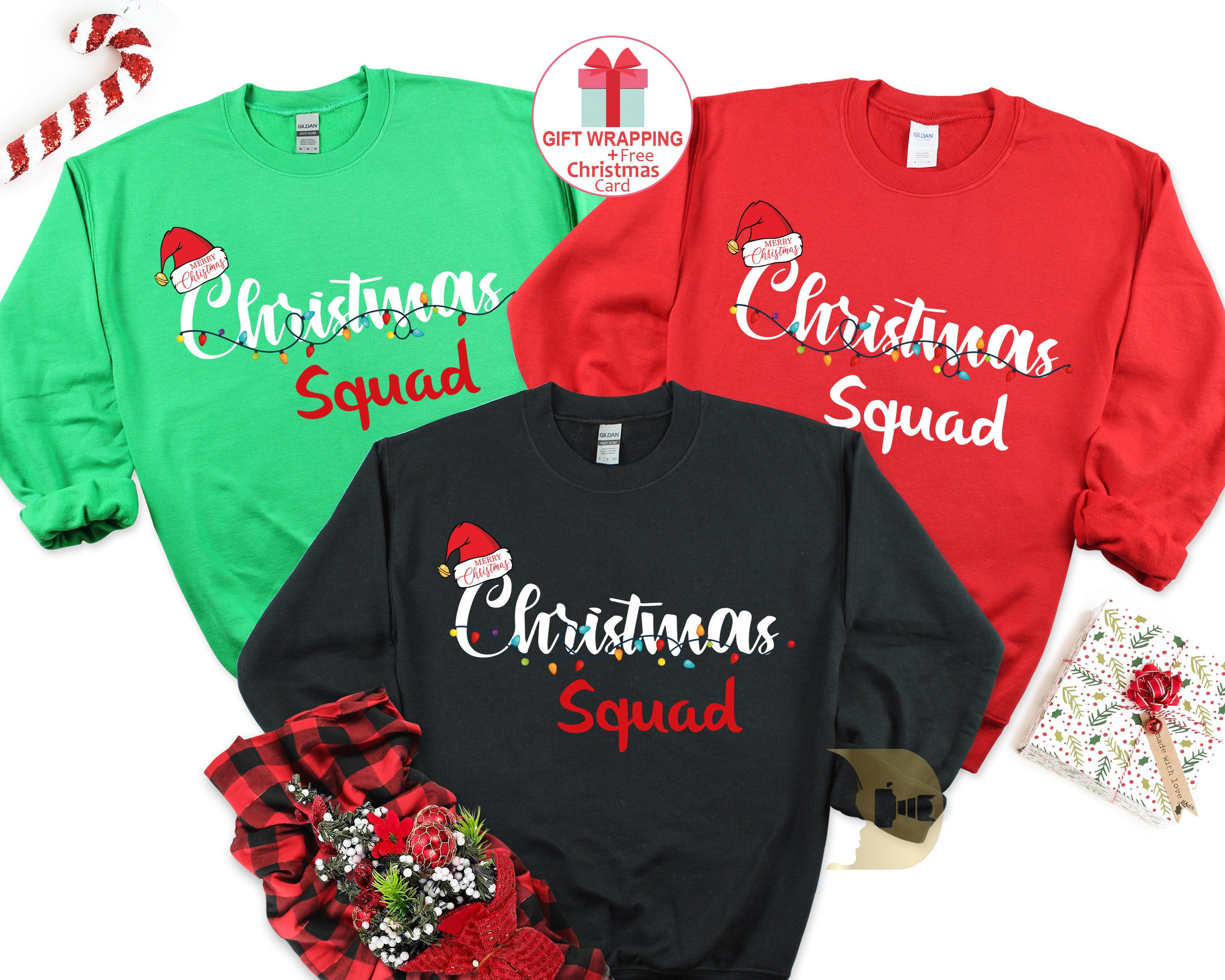 Custom Christmas Jumper Family Merry Christmas Squad - Etsy UK