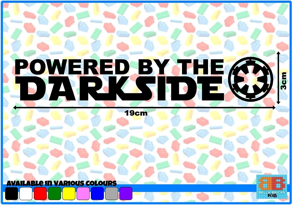 Powered by the Darkside Star Wars Vinyl Sticker Decal car - Etsy