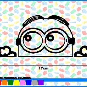 Minion Peeking Funny Vinyl Sticker Decal car Wall Van - Etsy