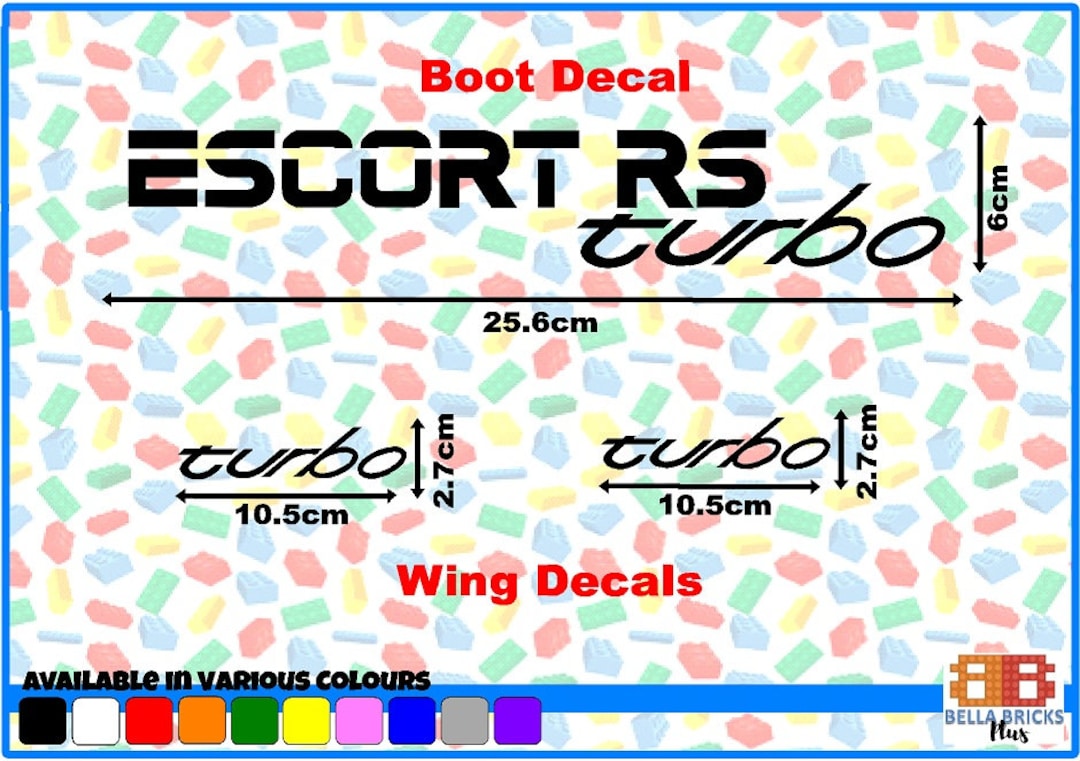Ford Escort RS Turbo 88 Spec Boot Decal Sticker Set - Etsy