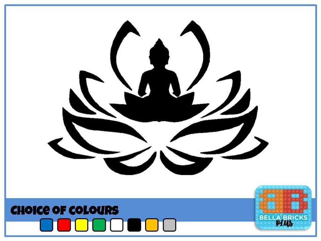 Buddha on a Lotus Vinyl Sticker Decal car, Wall, Van - Etsy