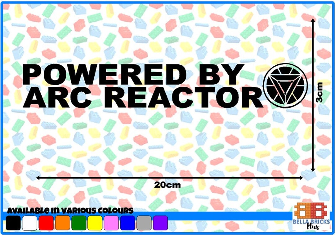 Powered by Arc Reactor Vinyl Sticker Decal car, Wall, Van - Etsy