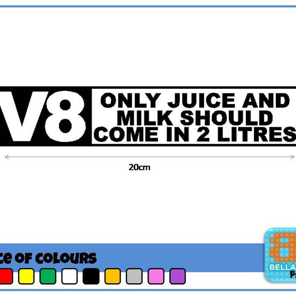 V8 Car Decal - Etsy