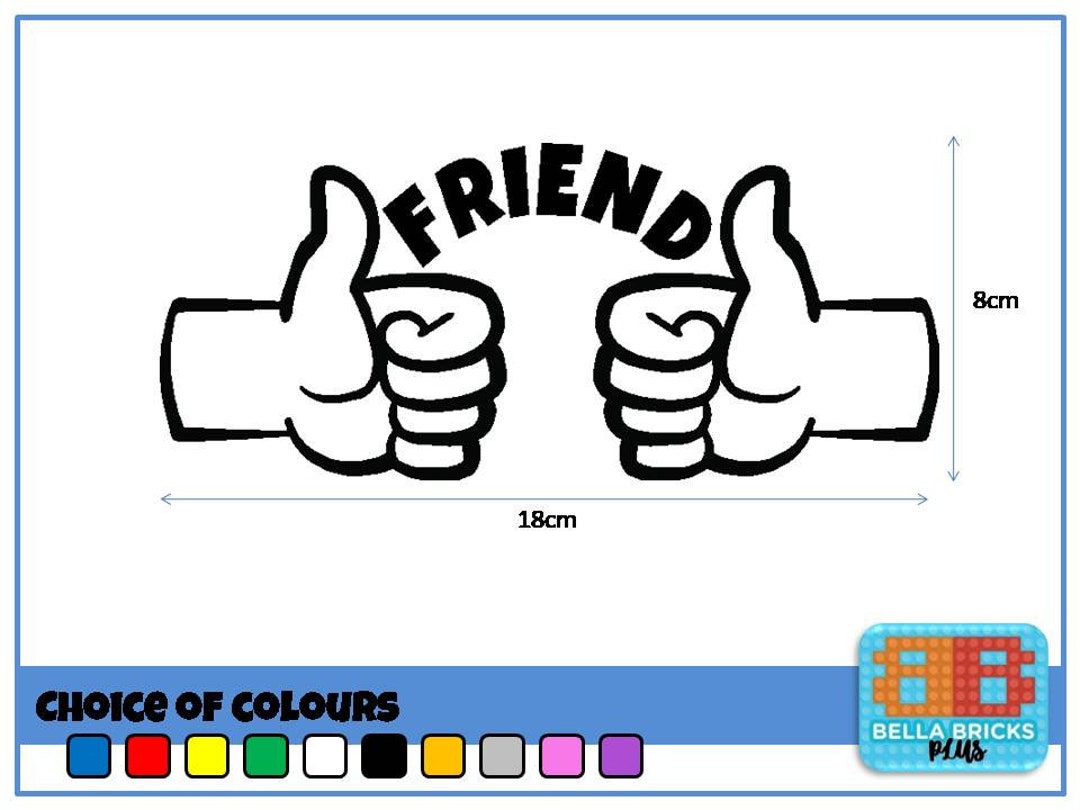 Friend Thumbs up Vinyl Sticker Decal car, Wall, Van - Etsy