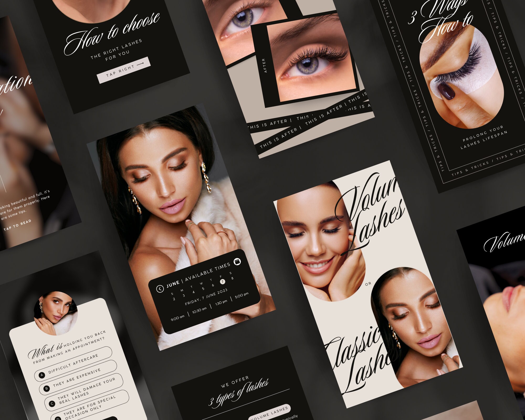 Instagram Lash Content Template Lash Instagram Post Template - Etsy