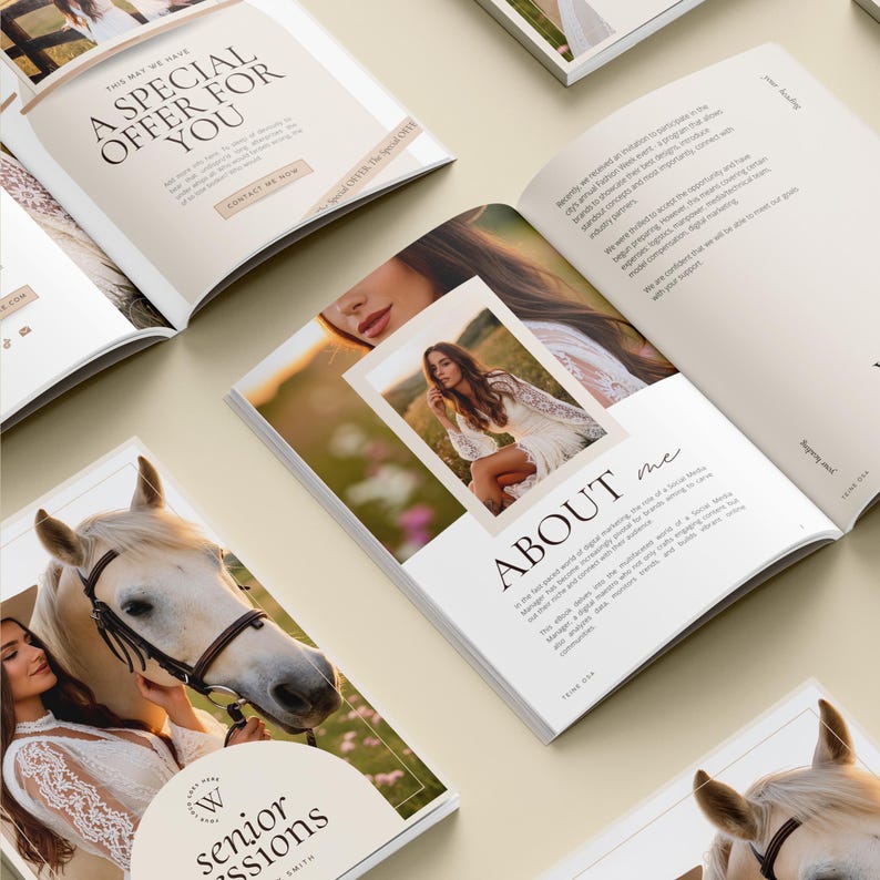 Modelo de guia de preços para fotografia no Canva | Brochura de preços ...