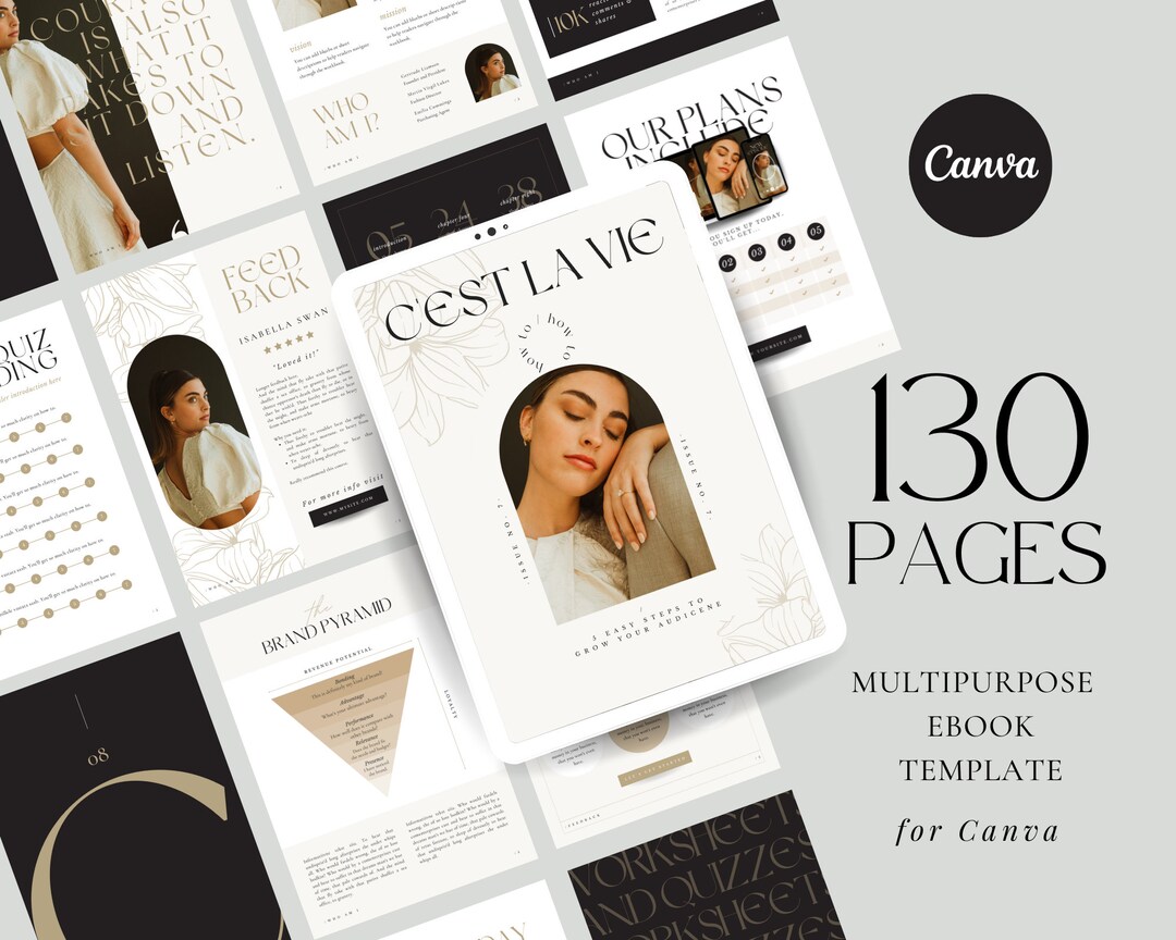 Professional Workbook Template Canva | Blogger Ebook Template | Digital ...