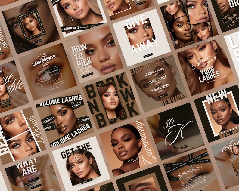 Lash Technician Social Media Template Lash Tech Instagram Lash ...