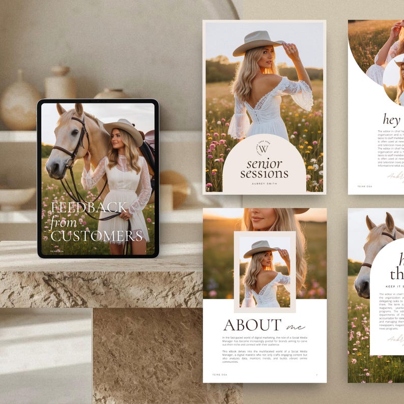 Senior Session Client Guide Template | Canva Pricing Guide Photographer ...