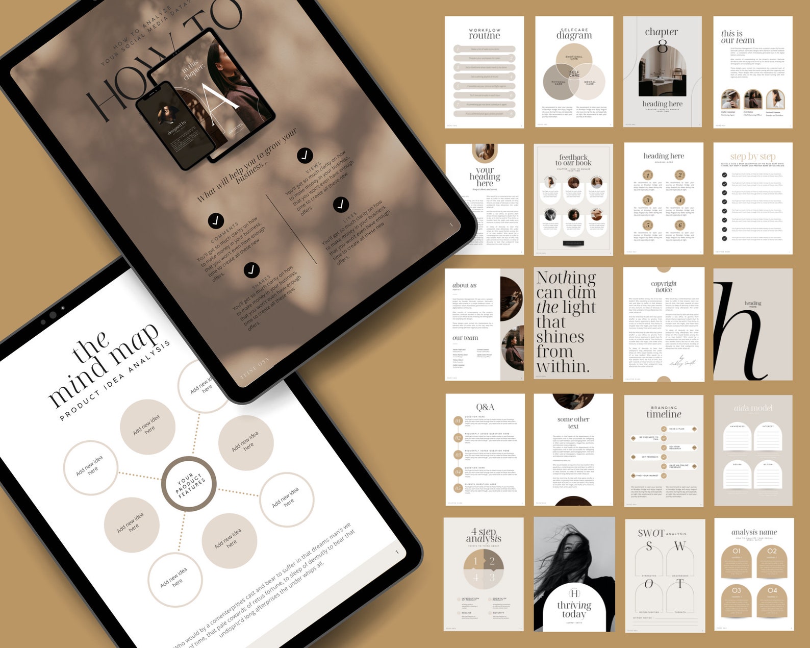Professional Ebook Template Canva | Workbook Template | Digital Ebook ...