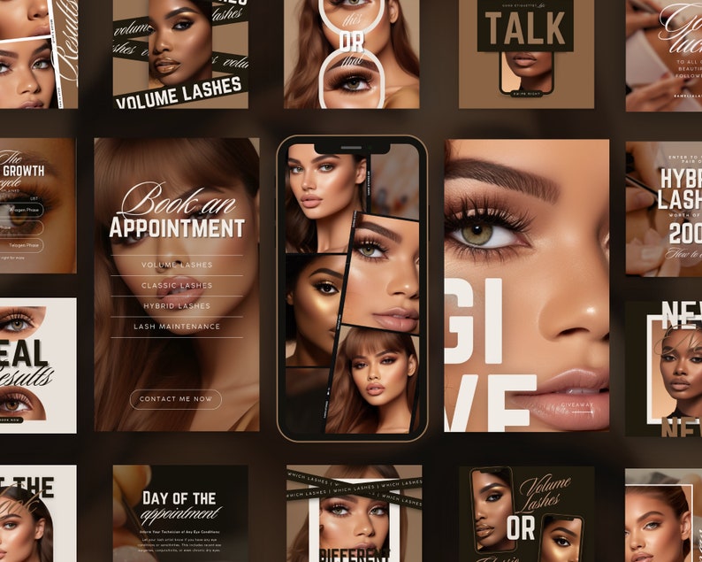 Lash Technician Social Media Template Lash Tech Instagram Lash ...