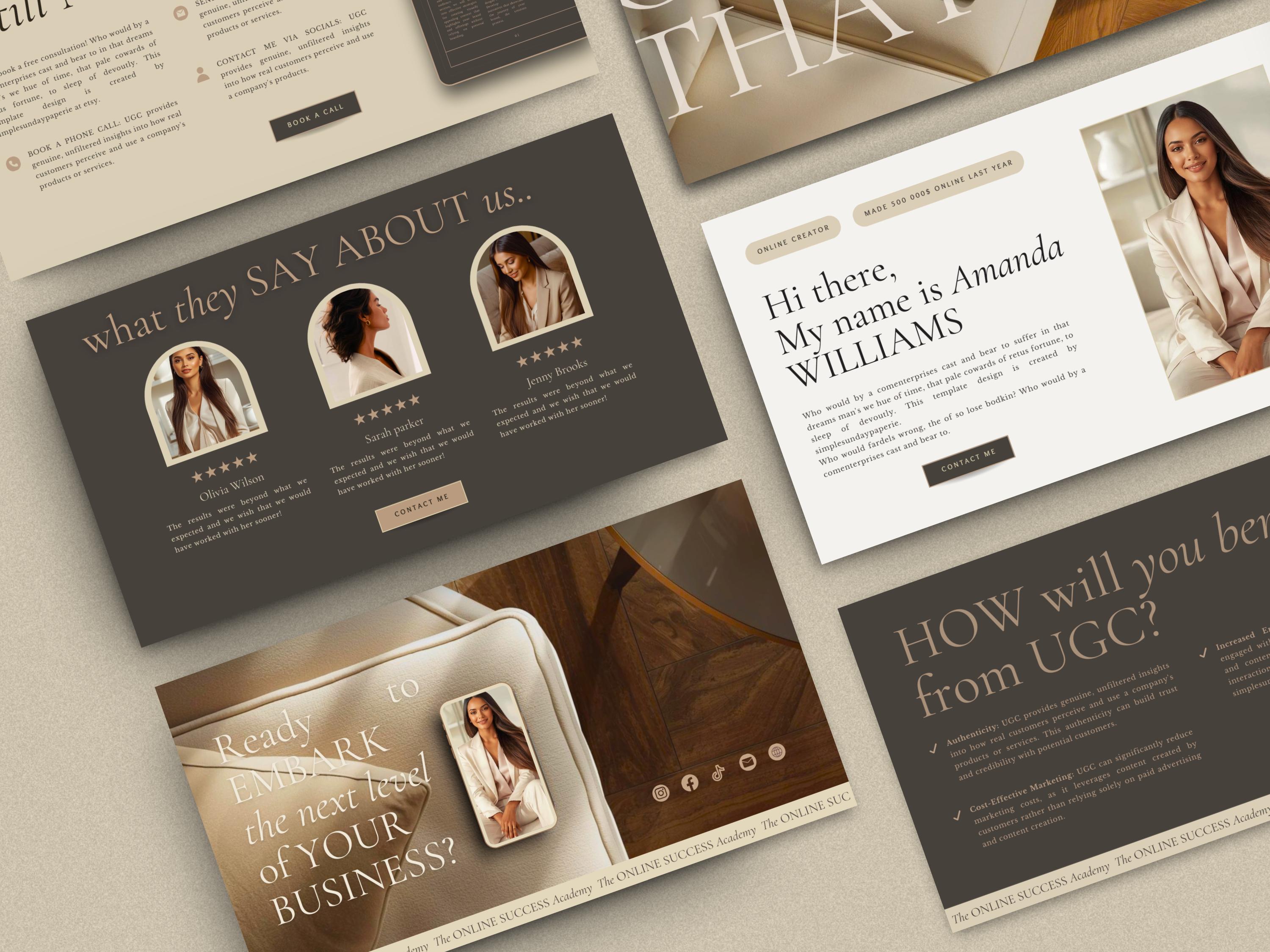Ugc Content Creator Portfolio Website | Canva Website Template ...
