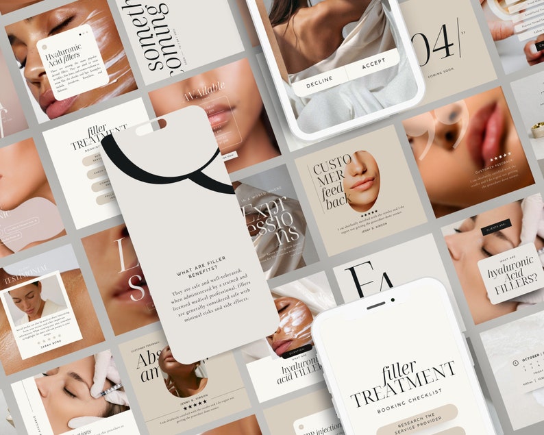 Botox and Filler Instagram Posts Nurse Injector Instagram Templates ...