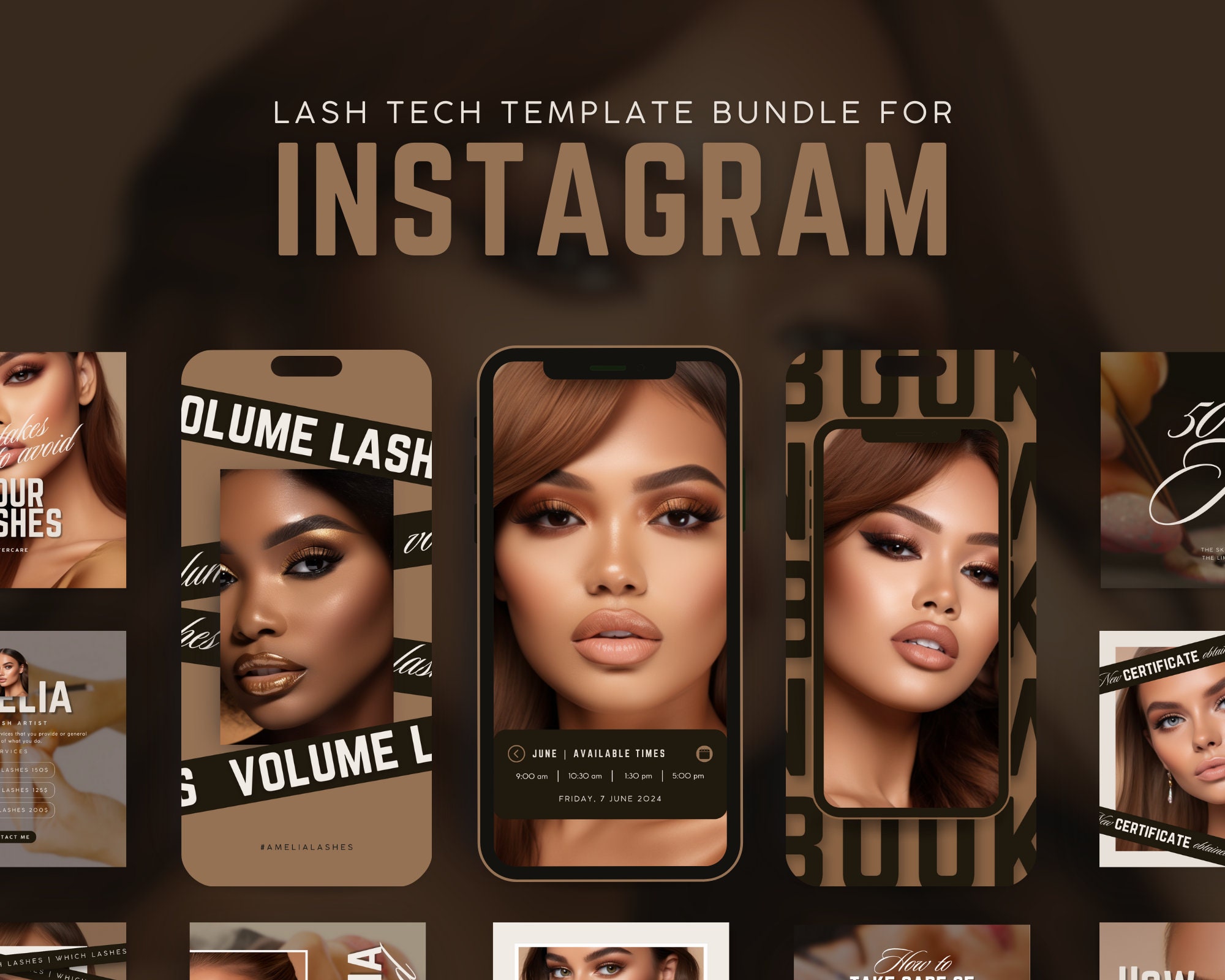 Lash Technician Social Media Template | Lash Tech Instagram Lash ...