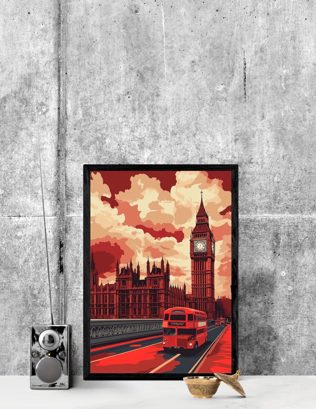 Retro London Vector Digital Art File - Etsy