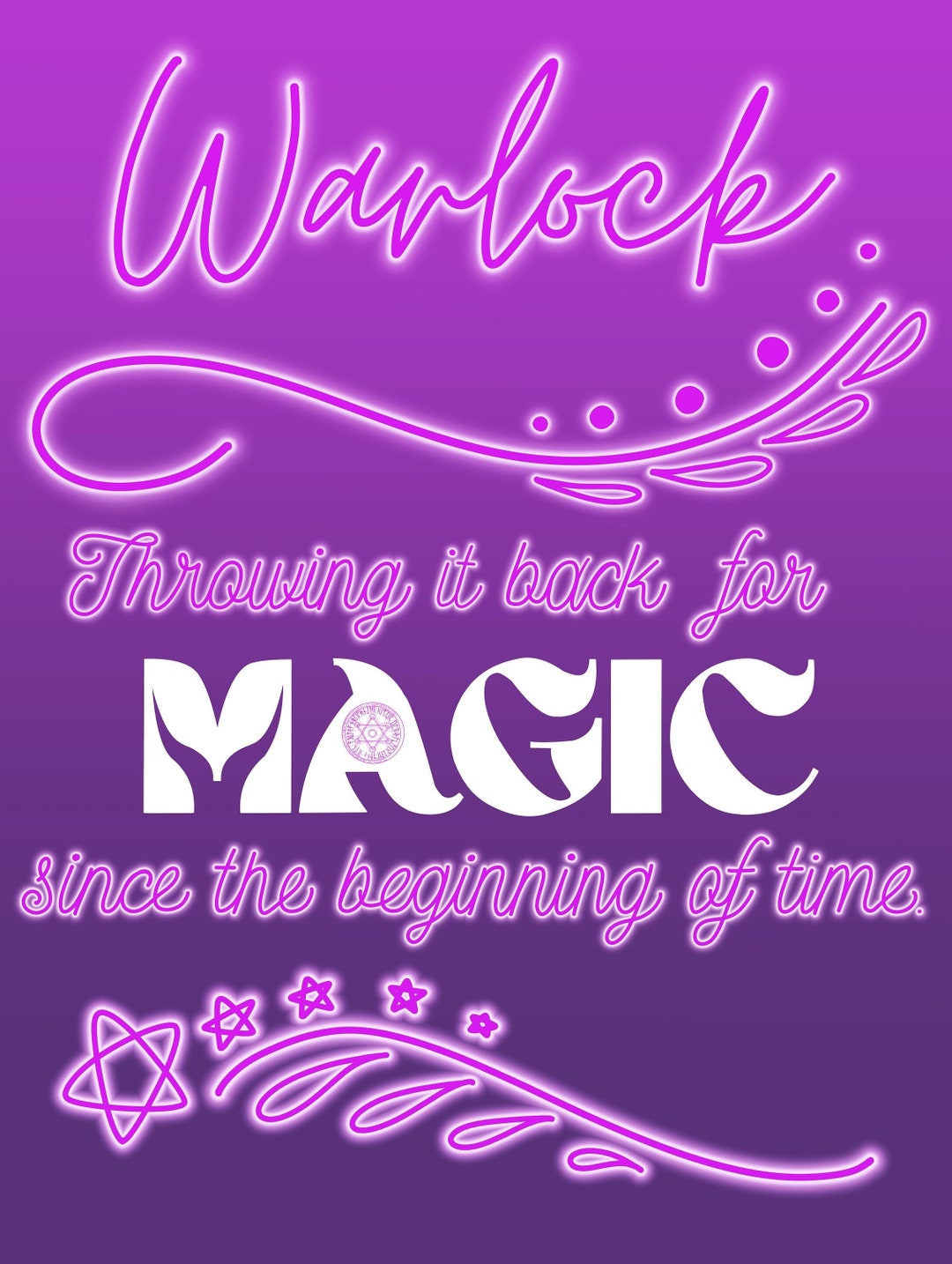 Warlock, Dungeon's and Dragons, Quote Wall Print, Wall Decor, Large ...