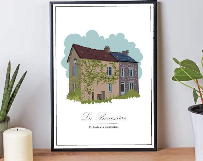 Personalized House Portrait, First Home, Bespoke House Portrait ...