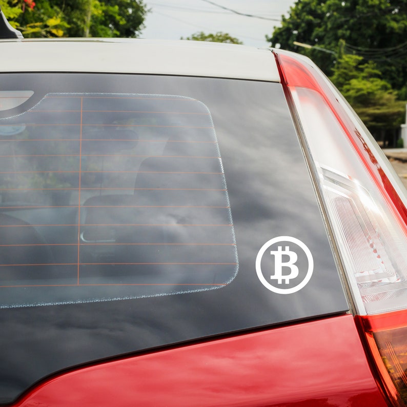 Bitcoin Vinyl Logo, Bitcoin Car Decal, Bitcoin Laptop Decal, Crypto ...