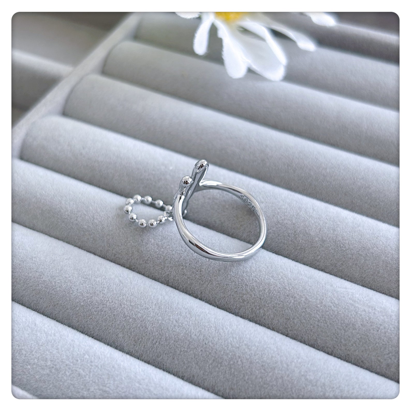 S925 Stamped Silver Special Style Gorgeous Adjustable Ring for Women ...