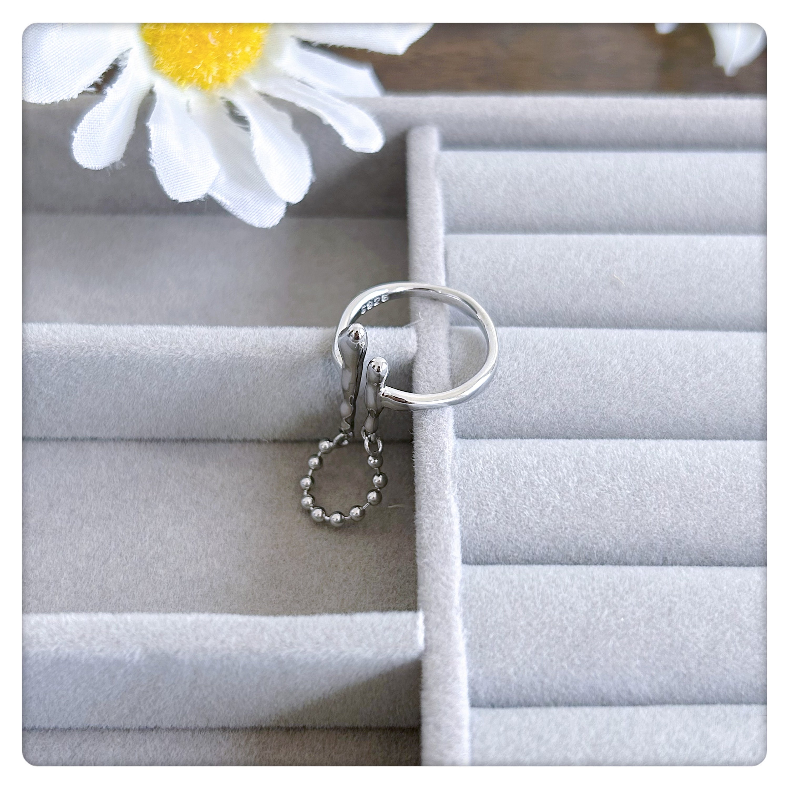S925 Stamped Silver Special Style Gorgeous Adjustable Ring for Women ...