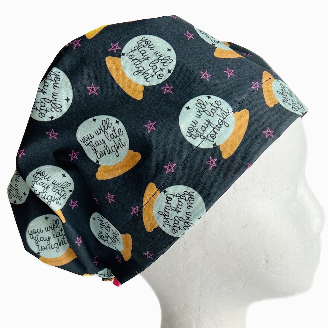 Crystal Ball Funny Euro Scrub Cap: Adjustable Cotton Surgical Hat - Etsy