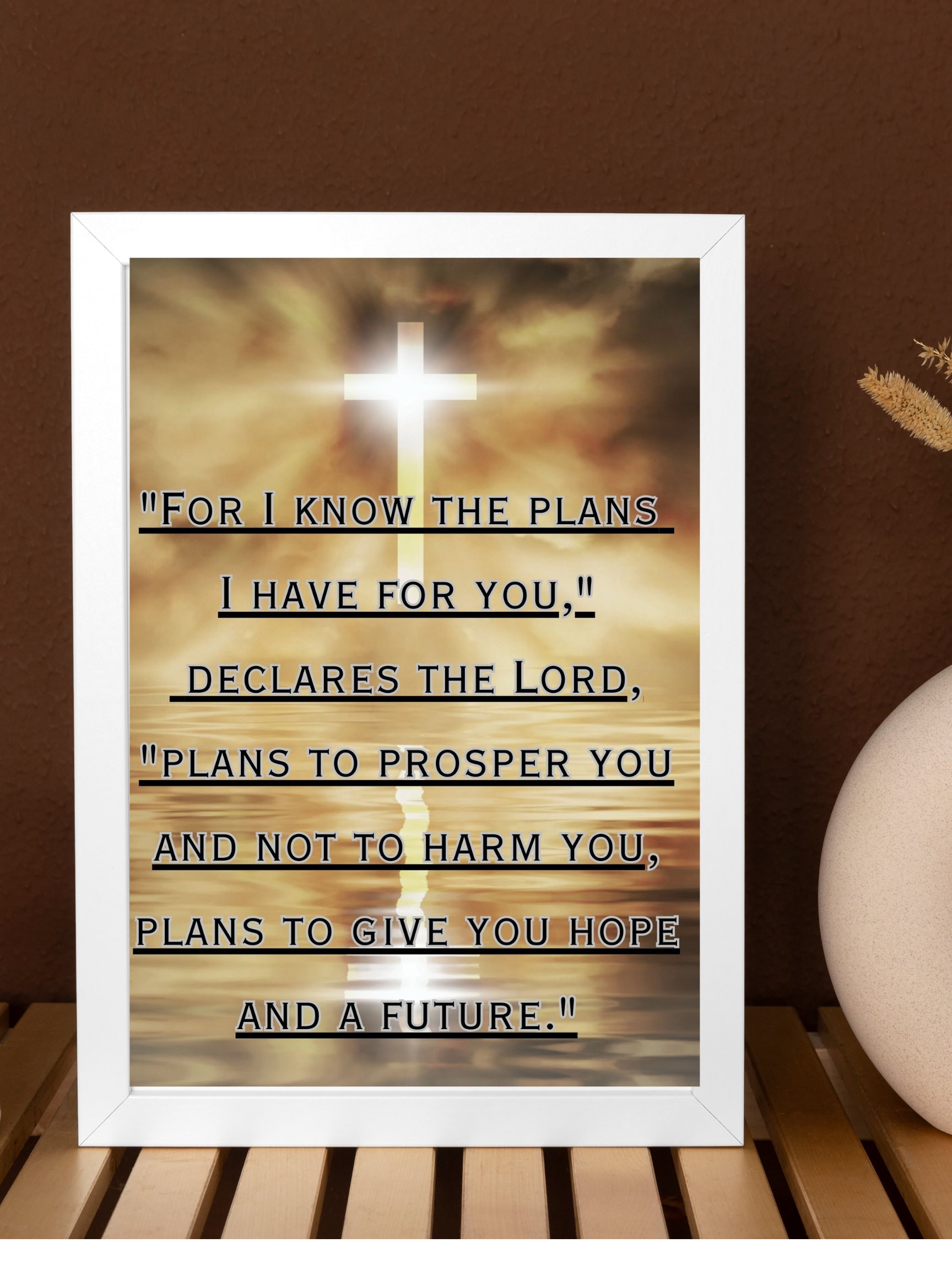 For I Know the Plans I Have for You" Inspirational Bible Verse Digital ...