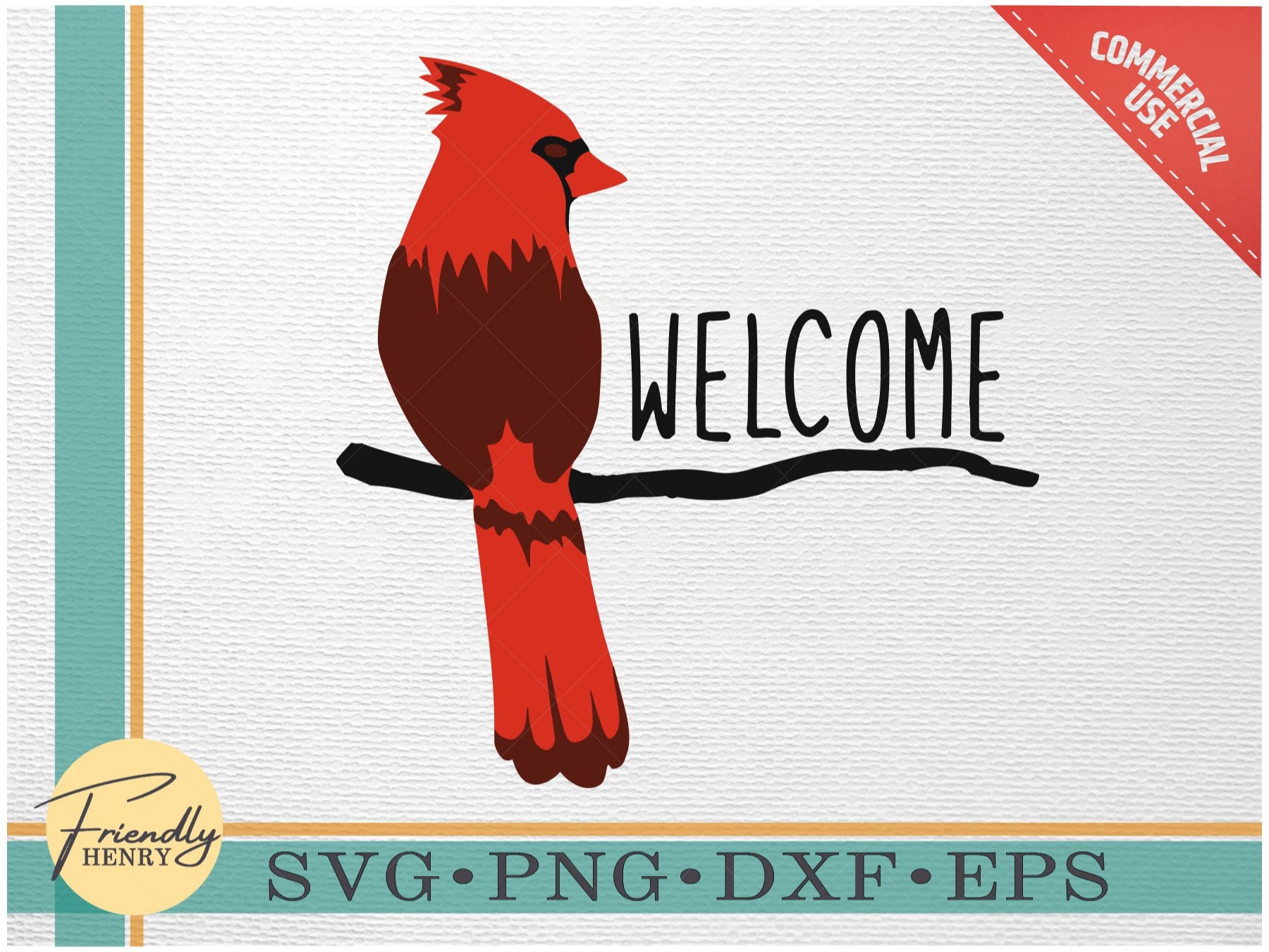 Cardinal SVG PNG DFX Winter Welcome Christmas Bird Clipart Commercial ...